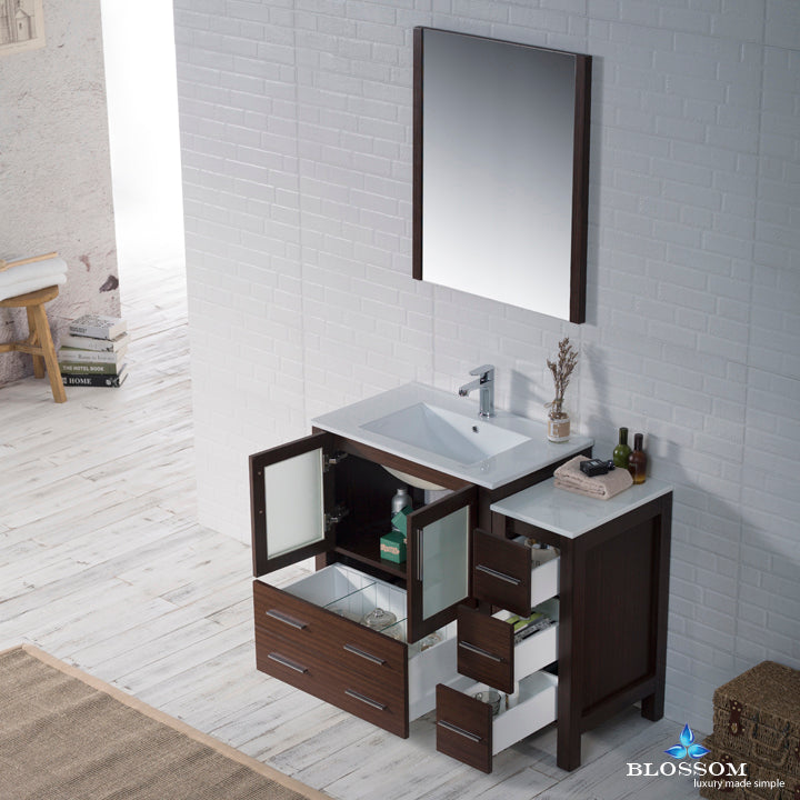 Sydney 42" Vanity Set with Side Cabinet – Kitchen Cabinets Queens ...